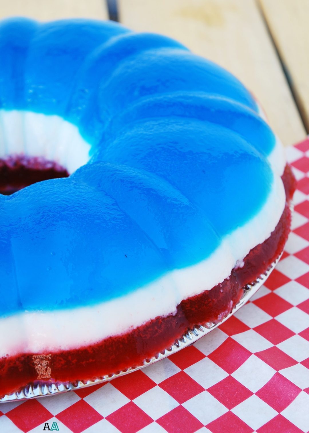 3 Layer Patriotic Jello Bundt (GF, DF, Egg, Peanut, Tree nut Free)