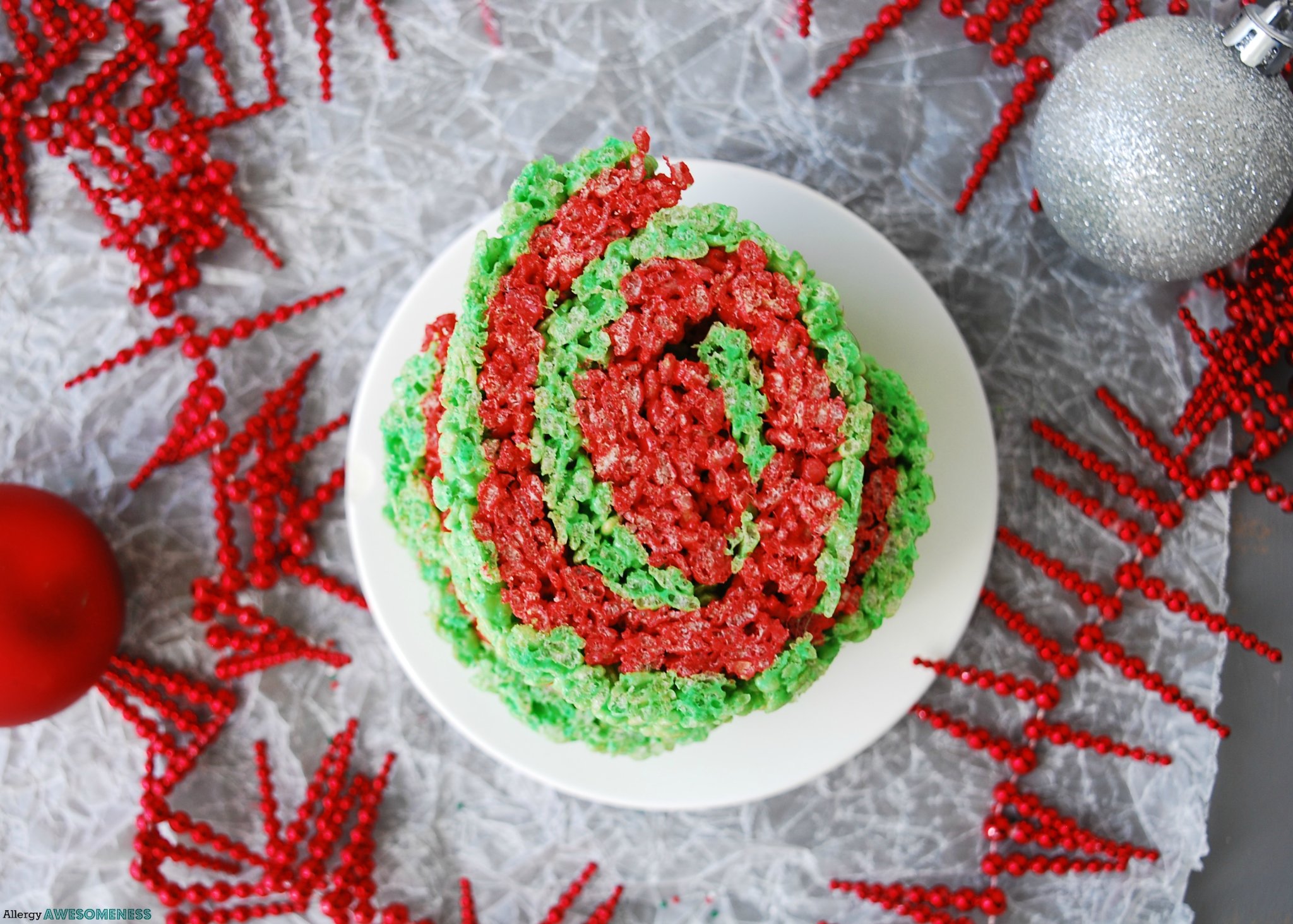 Christmas Rice Krispie Roll (Gluten, dairy, egg, soy, peanut & tree nut ...